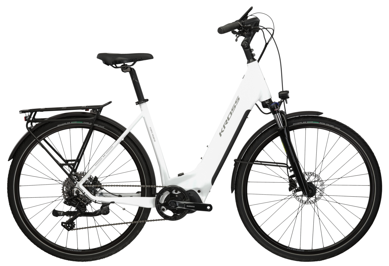 Bicicleta electrica de trekking KROSS TRANS HYBRID 5.0 LS White 2024 ...